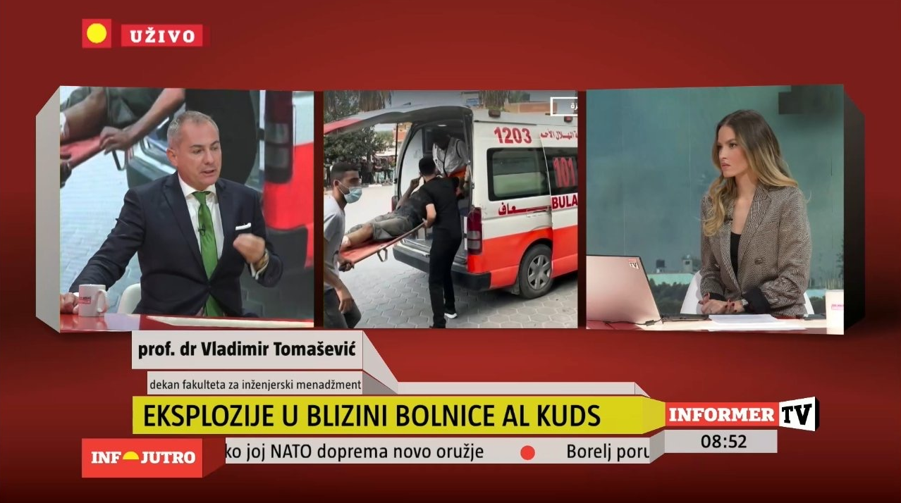 Prof. dr Vladimir Tomašević o situaciji u Gazi – fim